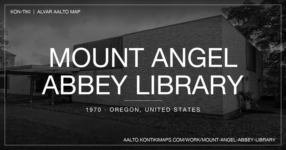 Mount Angel Abbey Library — Alvar Aalto Map